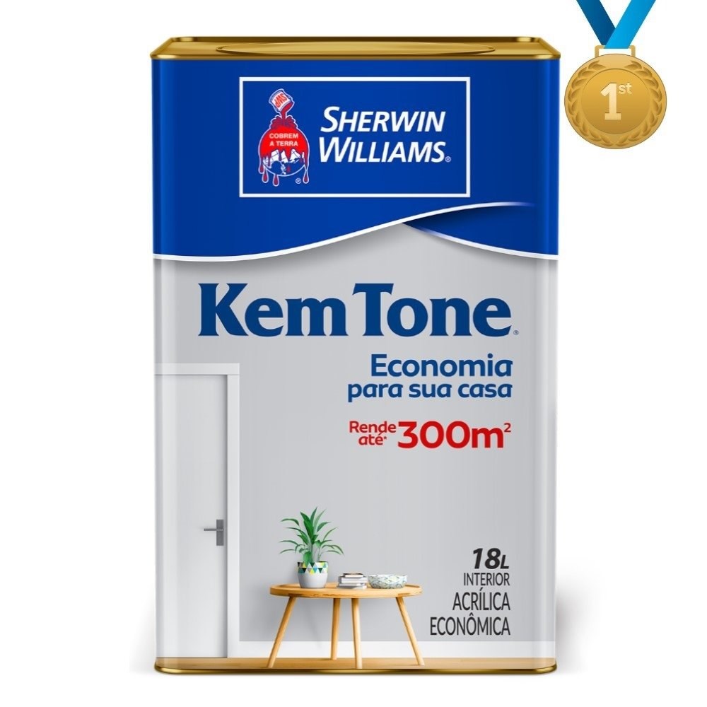 TINTA ACRILICA FOSCO INTERNO 18LT KEM TONE ROSA ACAI - SHERWIM WILLIAMS ...