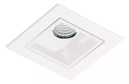 LUMINARIA EMBUTIR SPOT QUADRADA FIXO LED PICCO 3W 2700K BRANCO BIVOLT ...