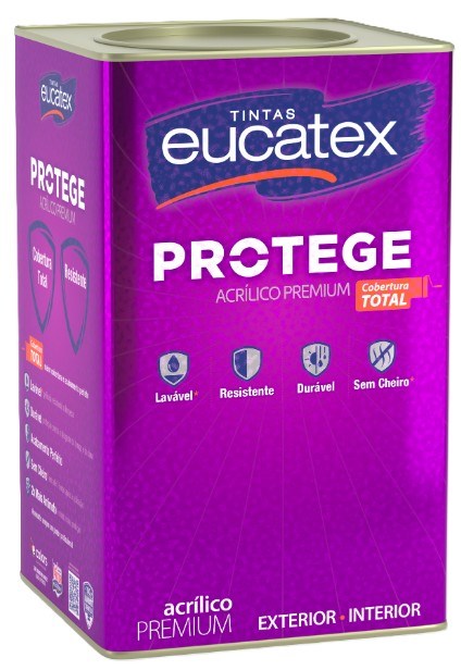TINTA ACRILICA FOSCO PREMIUM PROTEGE 16L BASE B - EUCATEX | Parceirão Atacadista